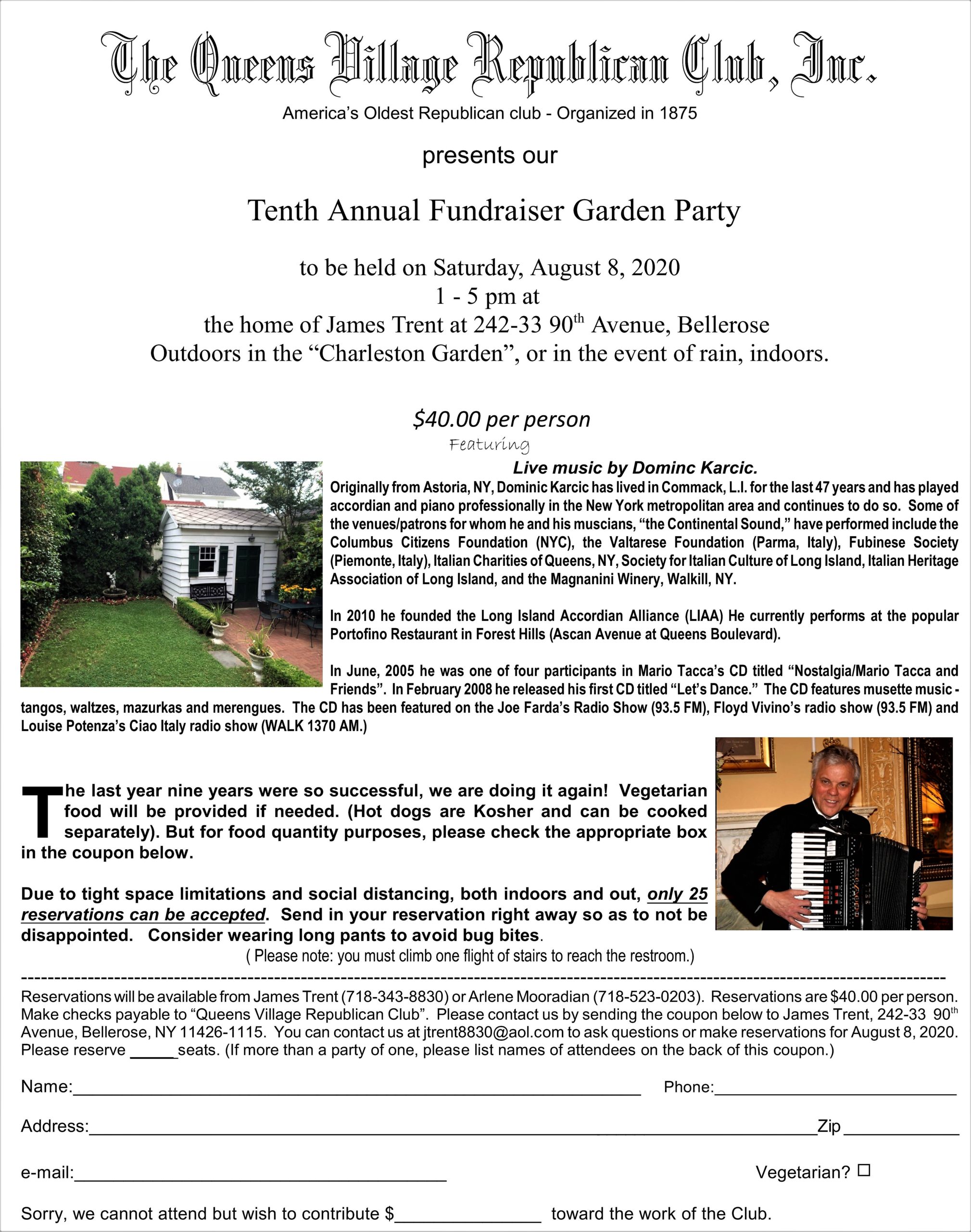 Events for May 2026The Queens Village Republican Club Online