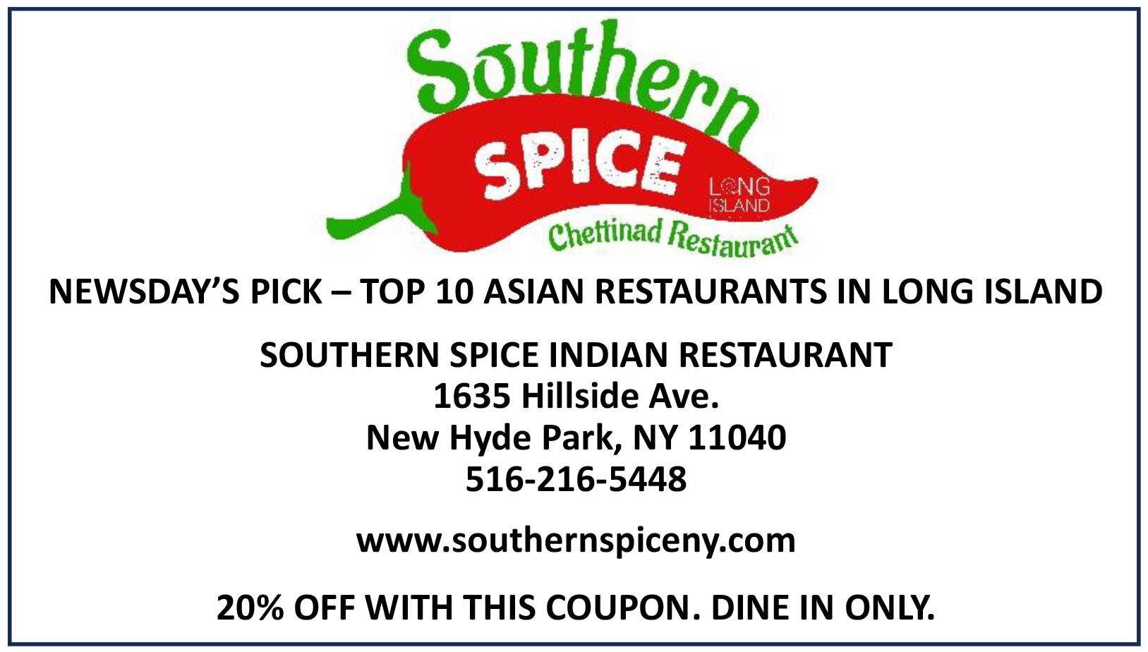 Southern Spice Indian Restaurant |The Queens Village Republican Club Online